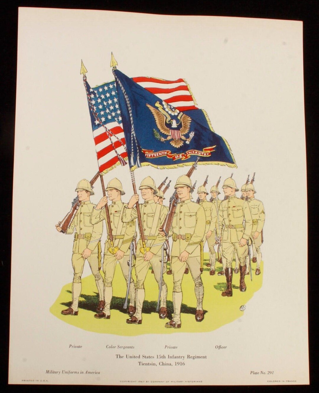 Vintage US 15th Infantry Regiment Tientsin China 1916 Illustration ...
