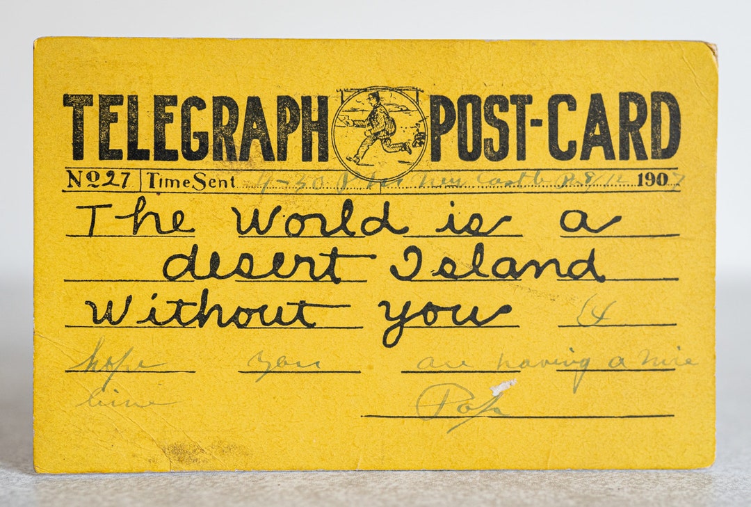 Telegraph Post-card With Message Mailed 1907 - Etsy