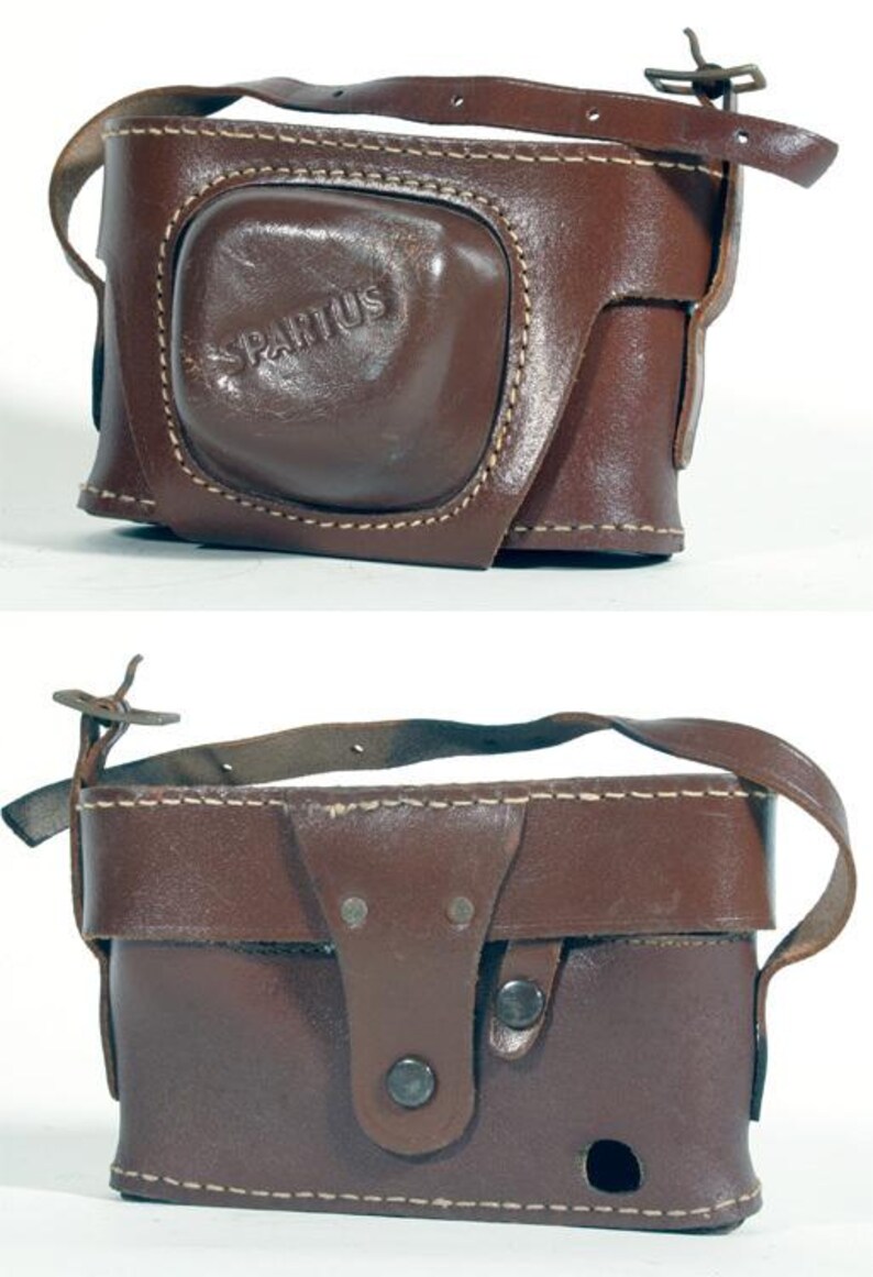 Vintage Brown Leather Camera Case – Compact, Unbranded Pouch for Small ...
