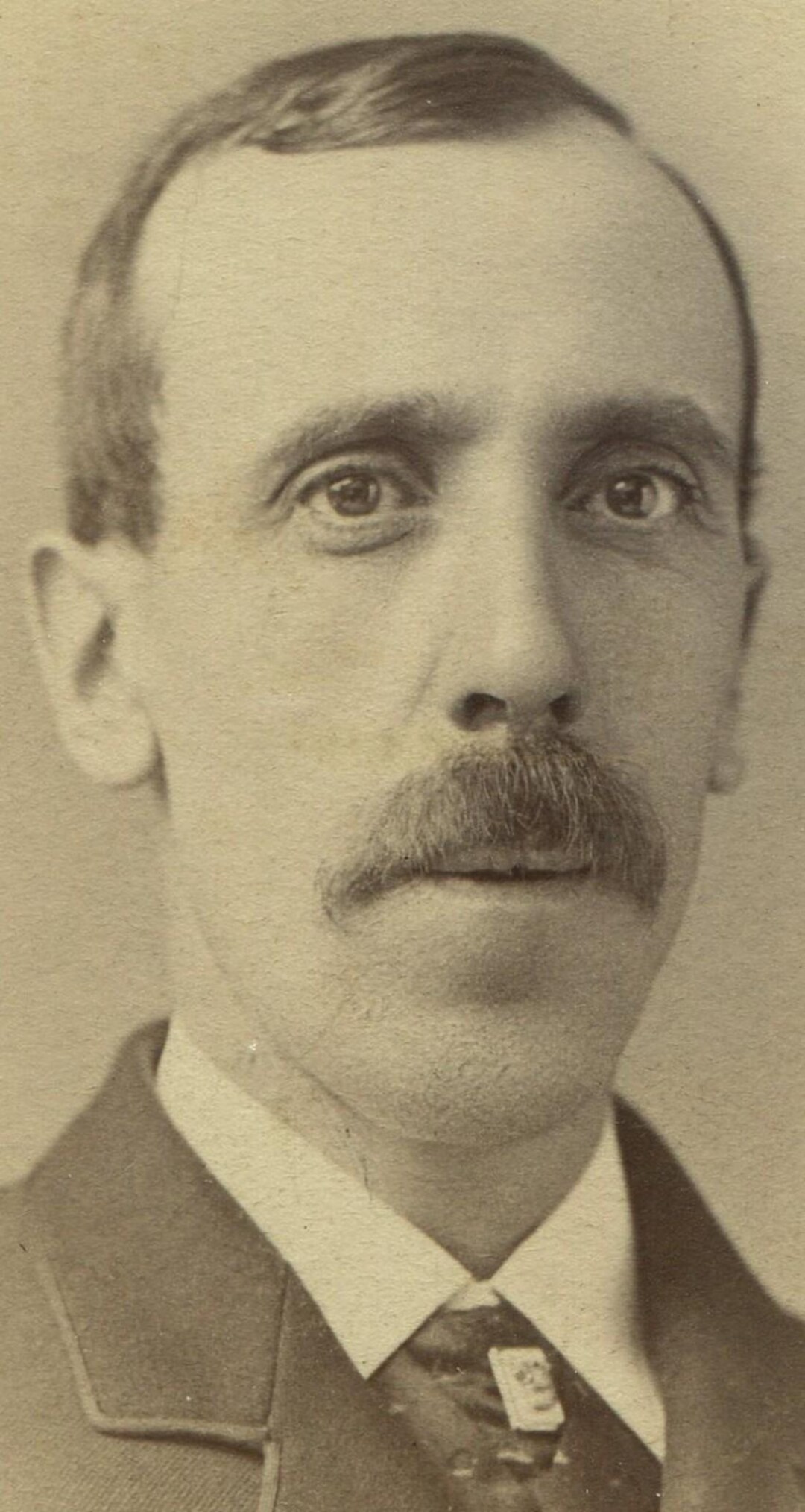 Long Faced Man W/ Mustache, Surprised Expression. Cdv. - Etsy