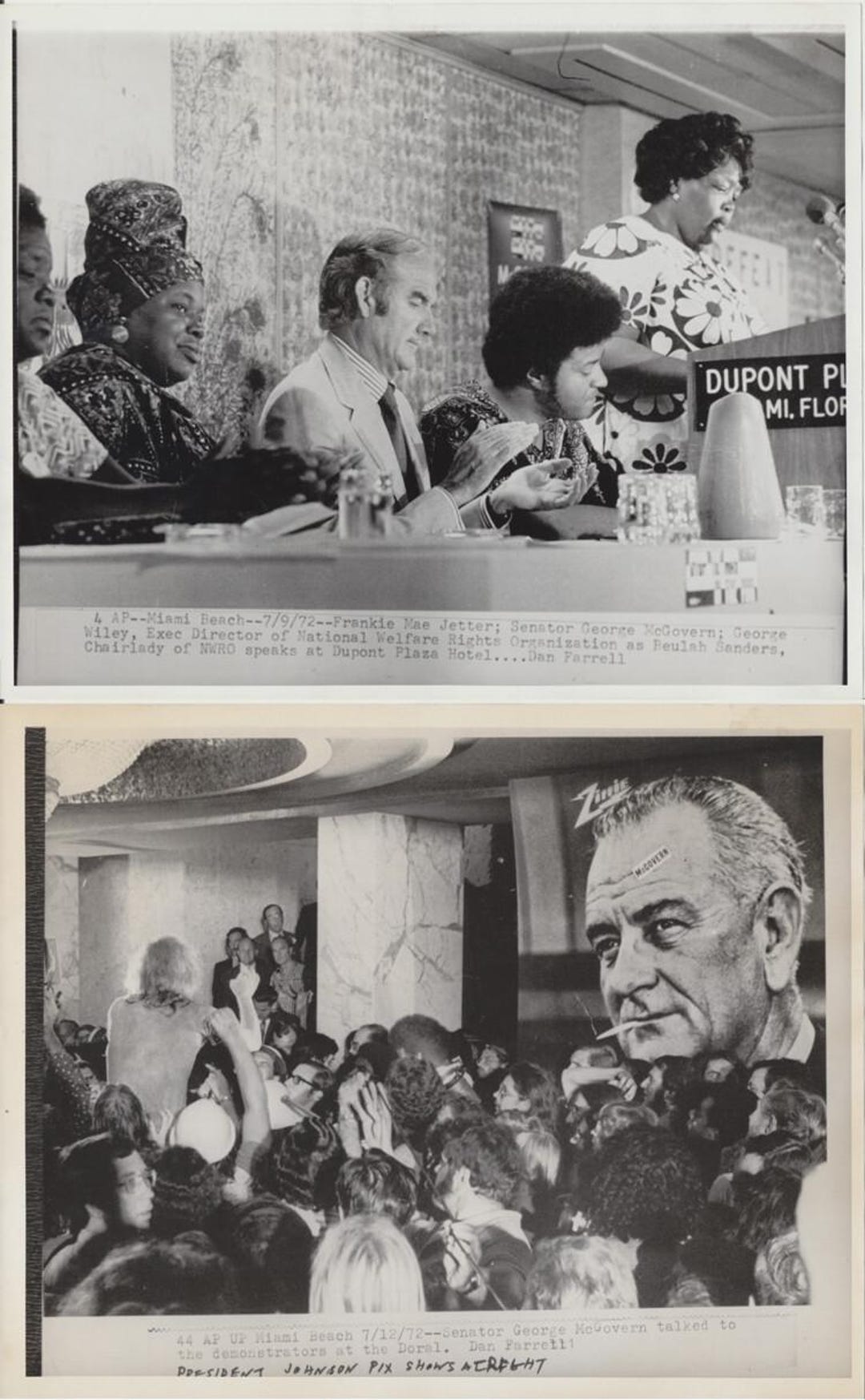 Collection of 58 8x10 Press Photos of 1972 Democratic Convention in ...