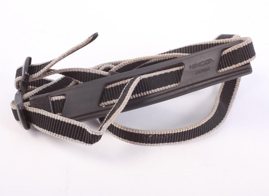 Minolta Camera Strap Black & Grey 1970s - Etsy