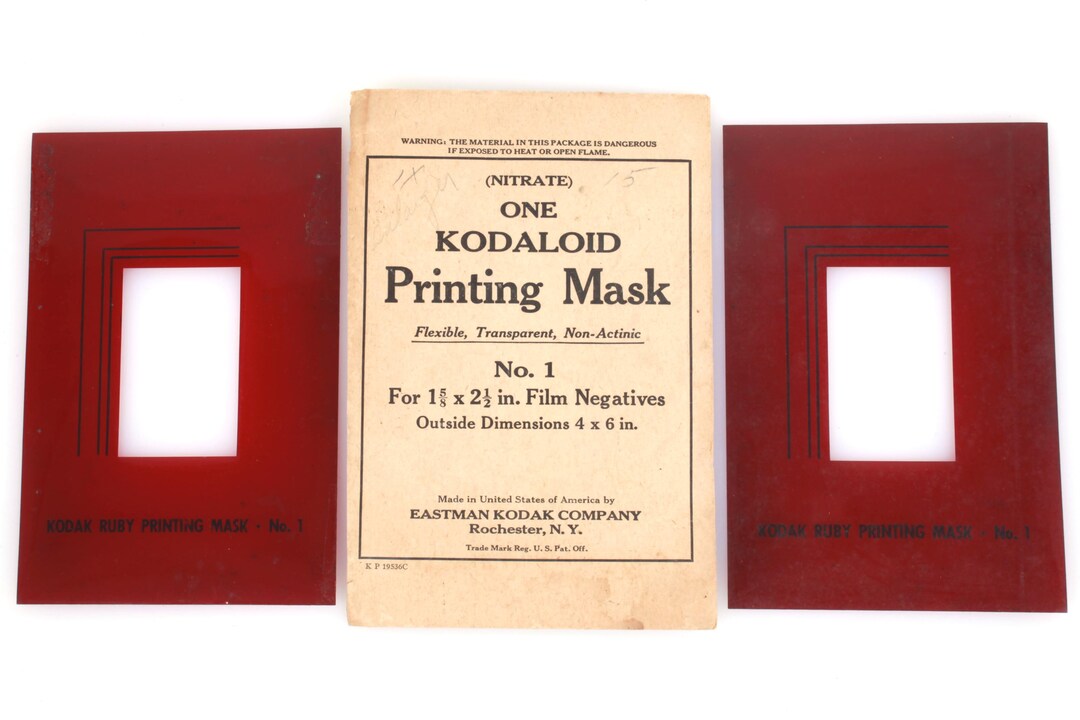 1913 Vintage Kodak Printing Mask No. 1 Film Negatives Set of 2 - Etsy