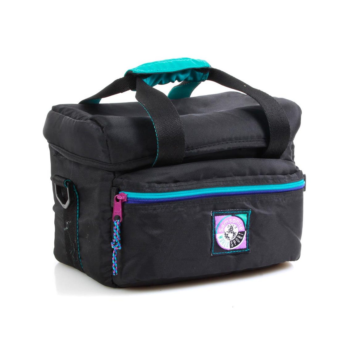 Retro Camera Bag Vintage Black & Turquoise Medium - Etsy