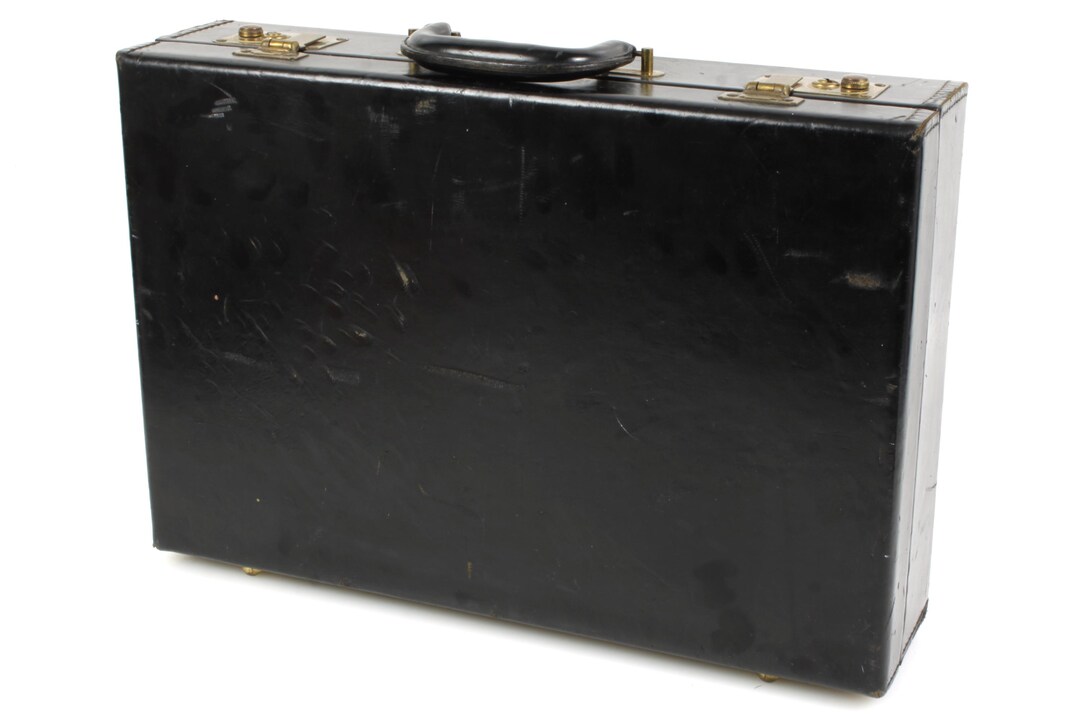 Attache Case (james Bond) Black Leather Hard Case - Etsy
