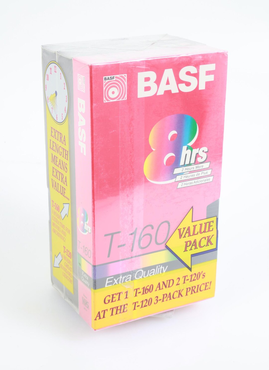 Vintage Sealed 3 Pack BASF VHS Tapes T120 T160 6/8 Hours - Etsy