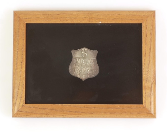 Vintage U.S. Indian Police Badge in Frame W/ Archival Glass - Etsy