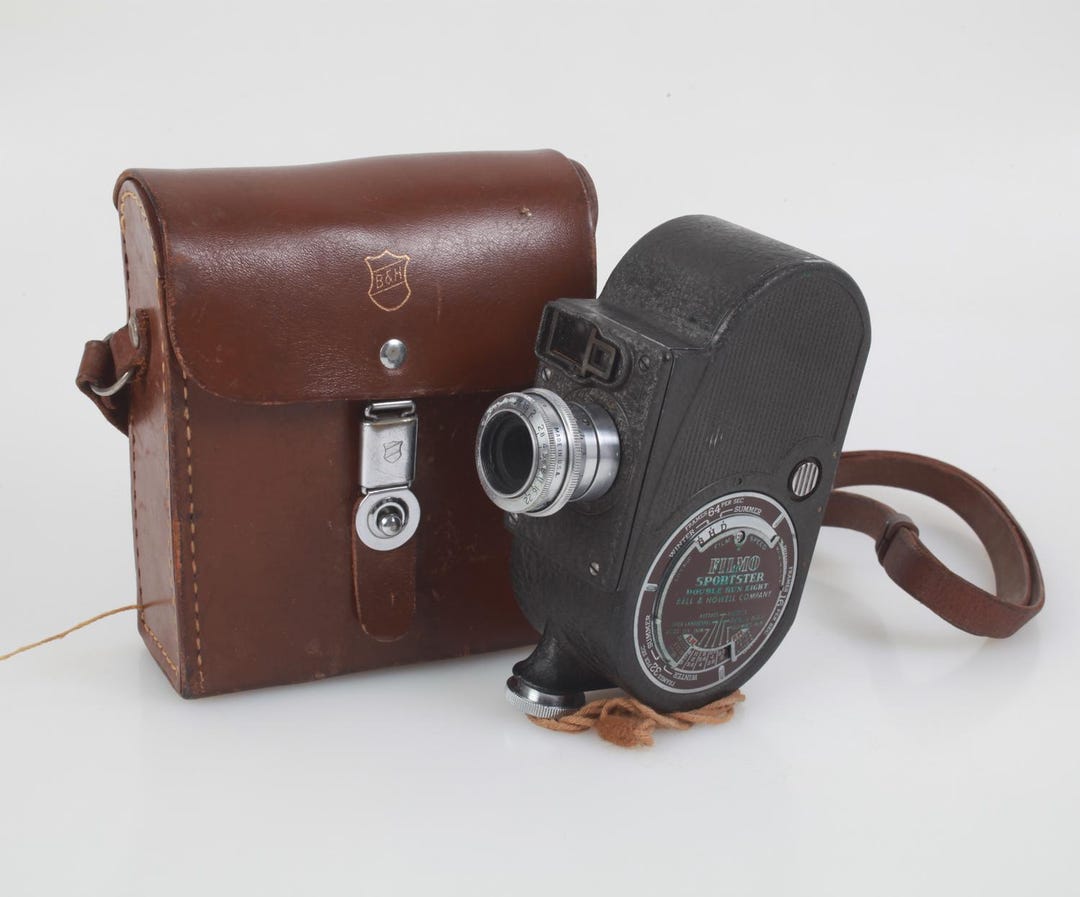 Vintage 1940s Miniature Movie Camera With Leather Case Working - Etsy