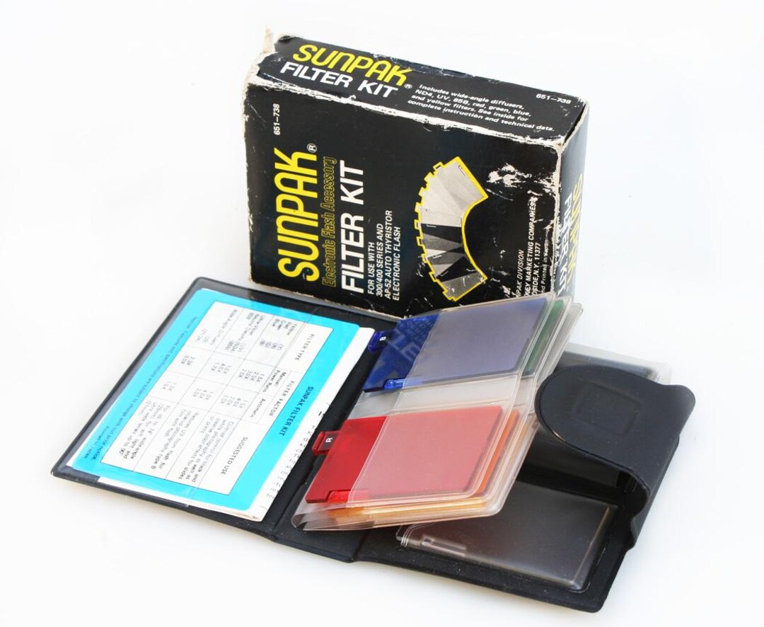 Sunpak Filter Kit for 300/400 Series Flashes in Box - Etsy