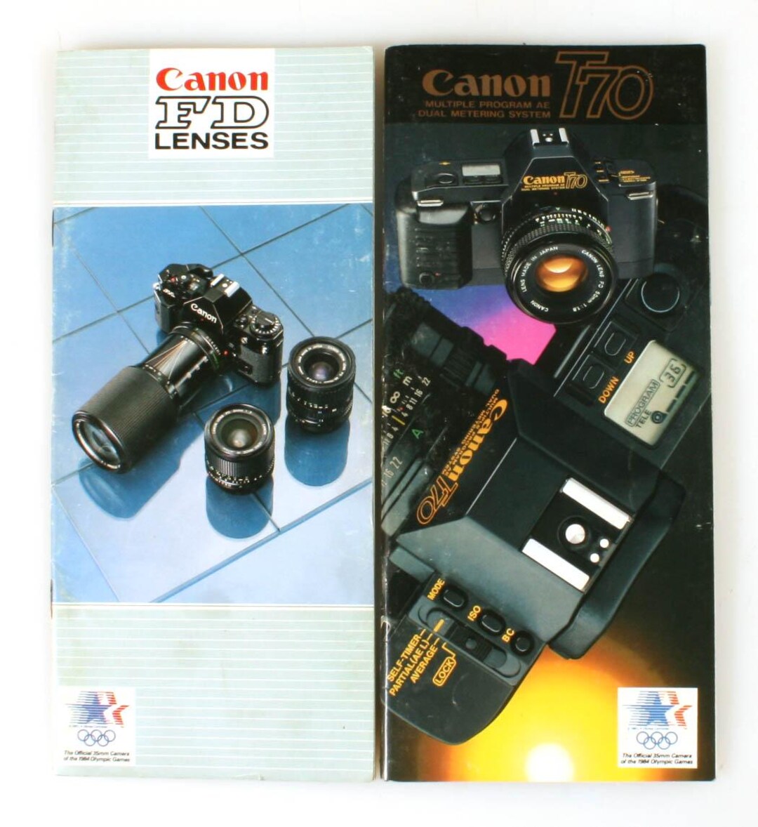 Canon T70 and Lens Literature SET OF 2 - Etsy