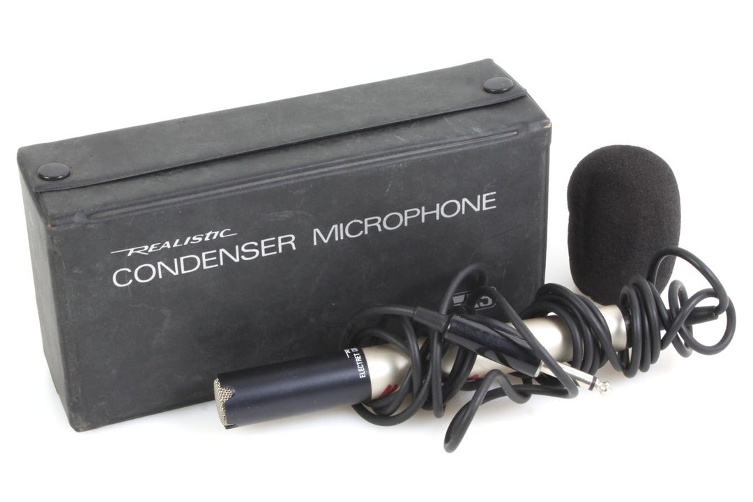 Realistic Electret Condenser Microphone Mic in Case W/ Windscreen ...