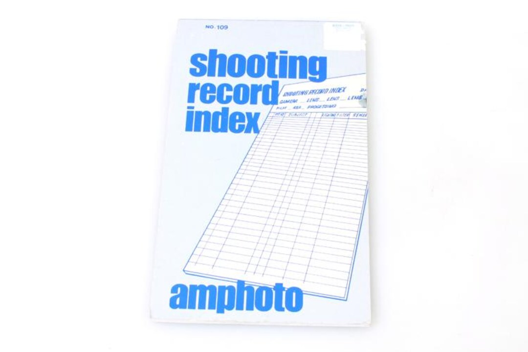 Photographers Shooting Record Book - Etsy