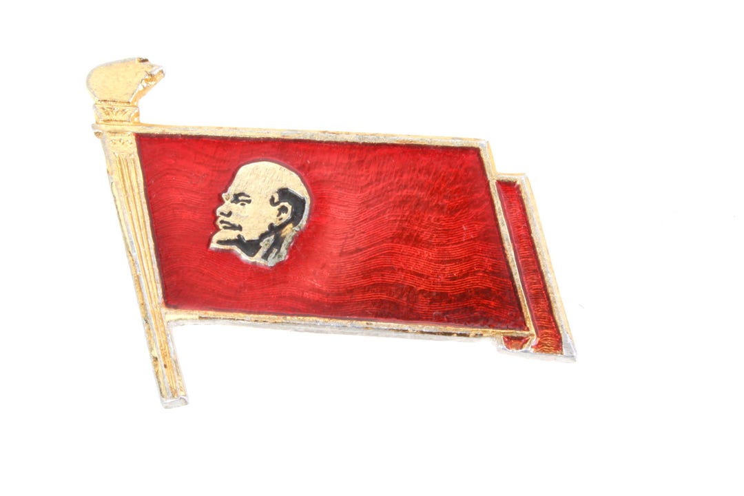 Red Lenin Flag Pin - Etsy