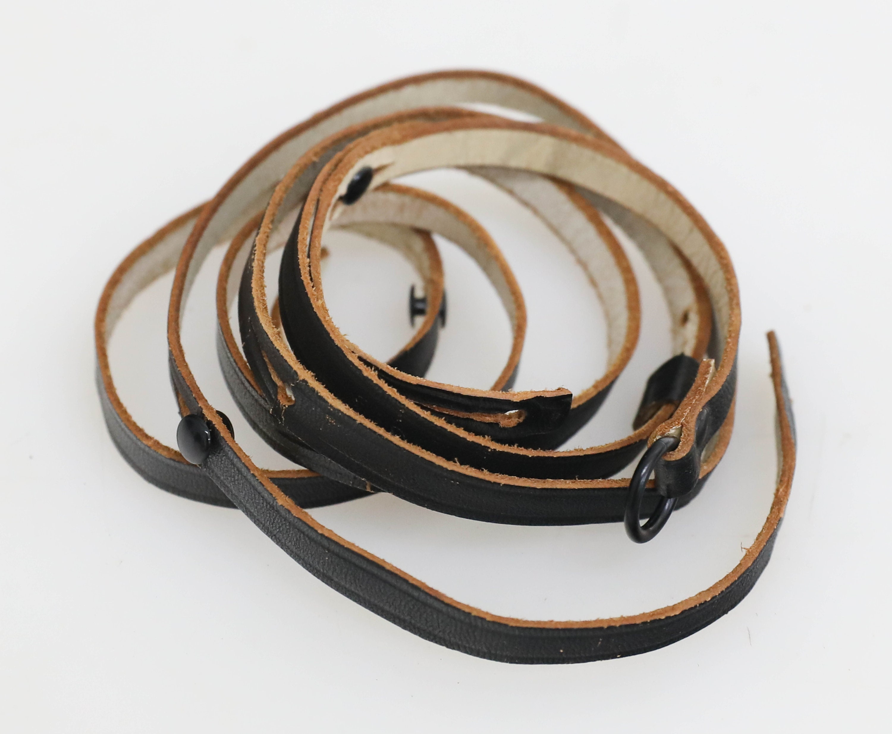 Vintage 1960s Leather Camera Strap Black/white/brown - Etsy