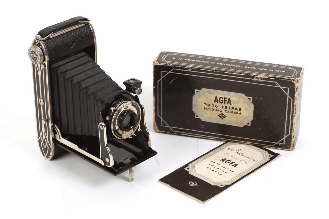 Agfa PD16 Tripar Art Deco Bellows Camera W Original Box & Manual - Etsy