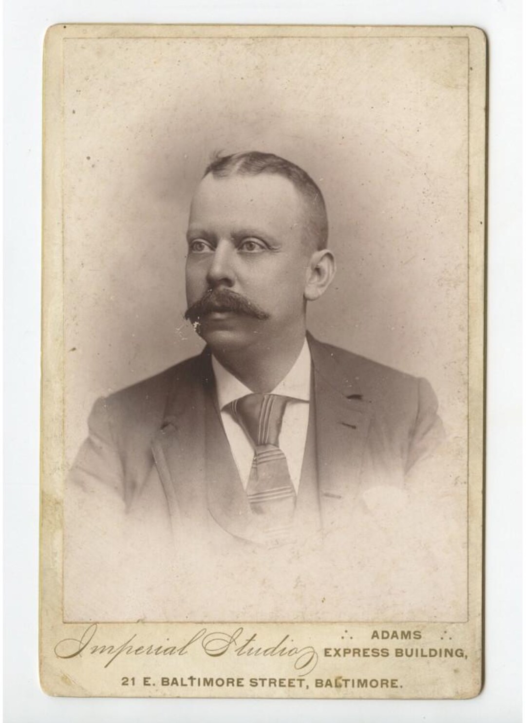 Vintage Cabinet Card Portrait: Baltimore, MD Man - Historic Photo ...