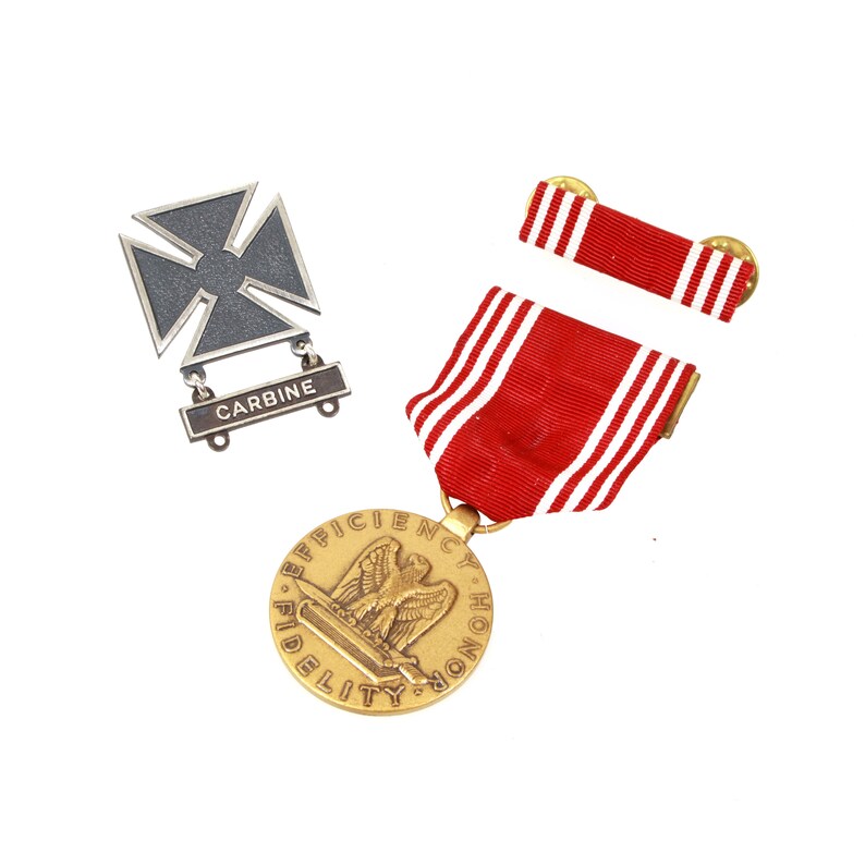 Vintage WWII U.S. Army Medals Marksman & Good Conduct - Etsy