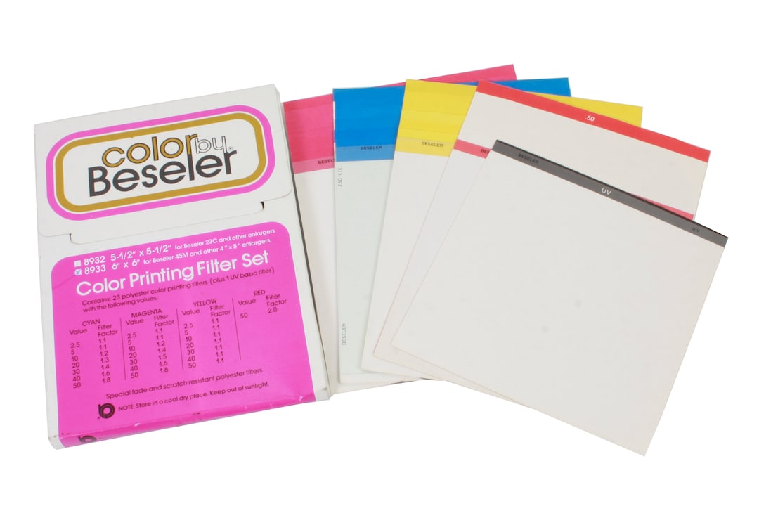 Beseler Color Printing Filter Set 6x6 for 4x5 Enlargers - Etsy