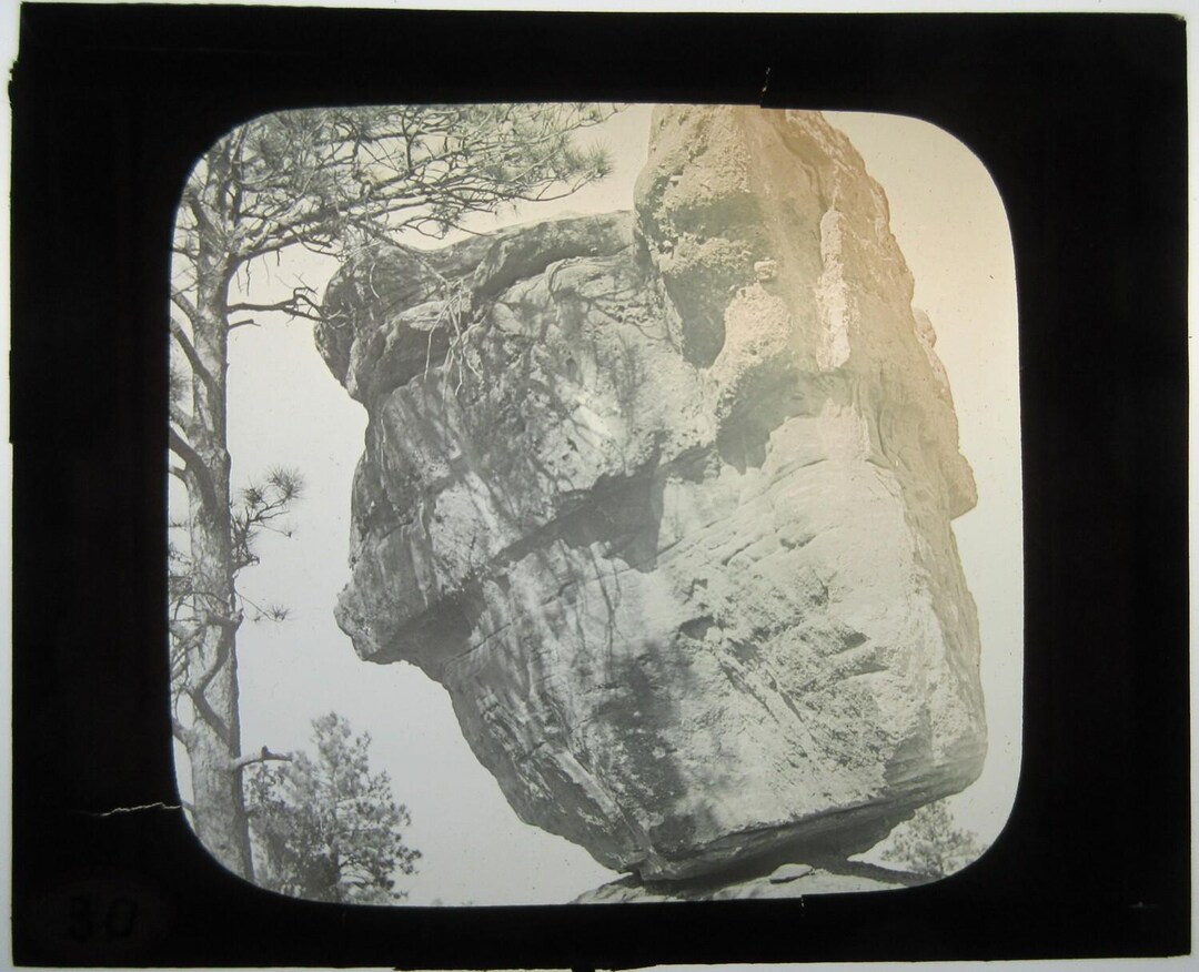 Vintage Lantern Slide – Large Boulder on Edge, Original Glass Photo - Etsy