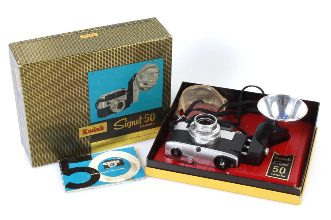 Camera Kodak Signet 50 in Original Box W/ Flash & Manual - Etsy