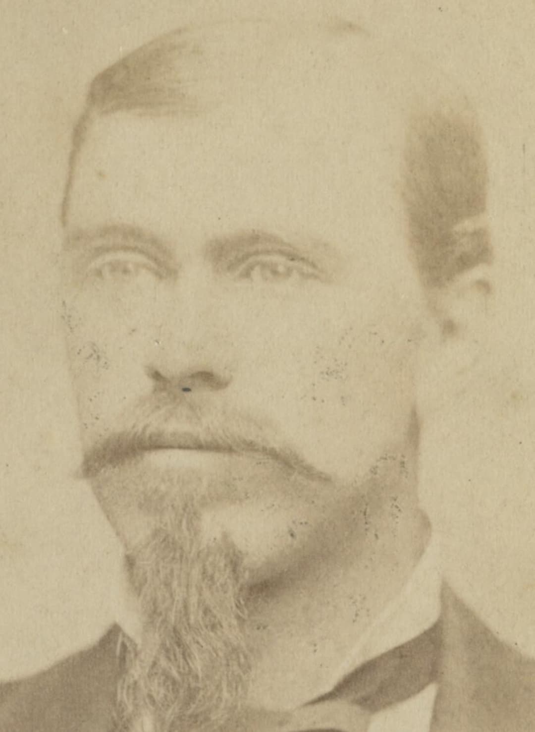 Vintage Studio Portrait - Man With Great Facial Hair, Identified on ...