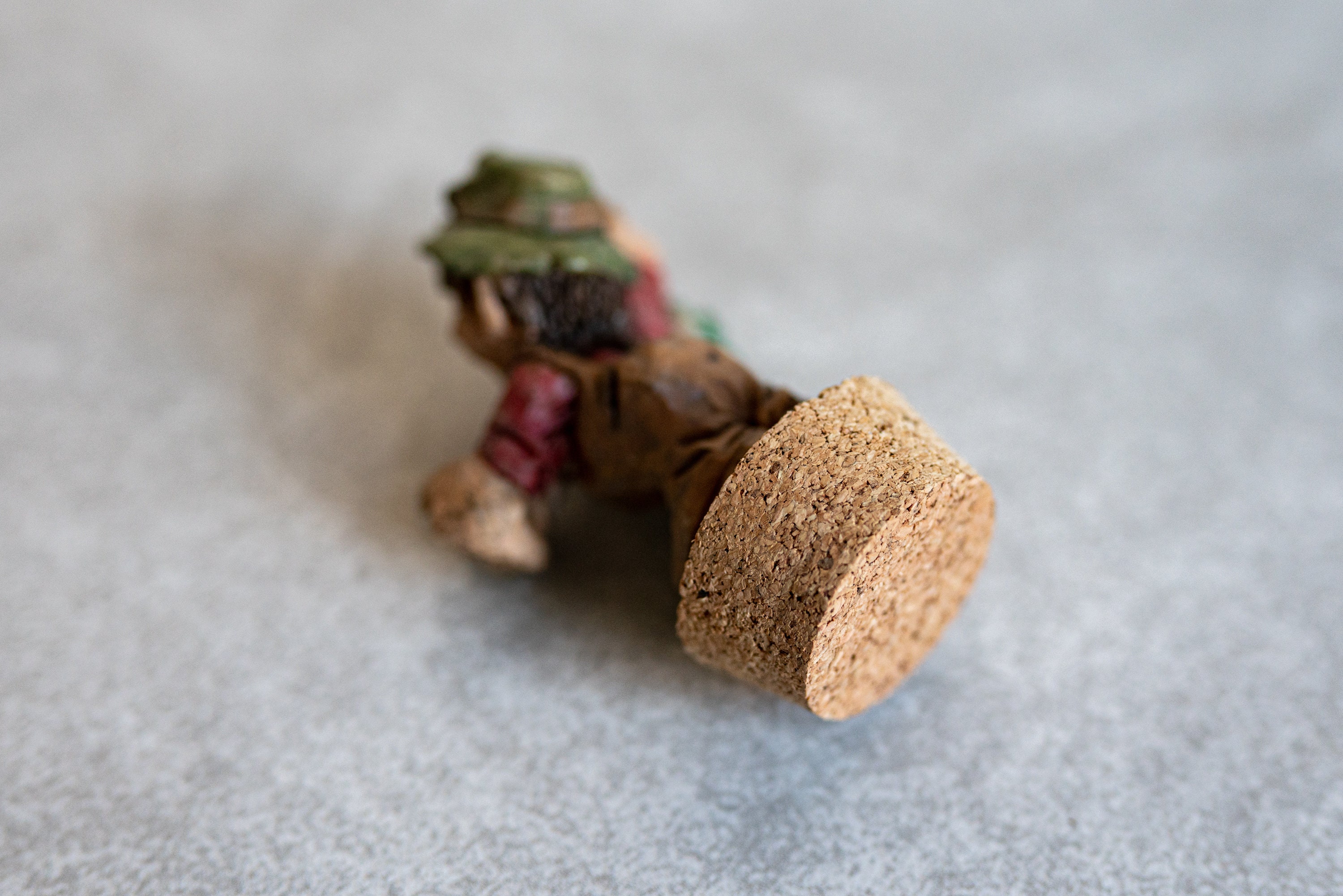 Cork Man W/ Camera and Fish Small Man Figurine on Cork - Etsy Denmark
