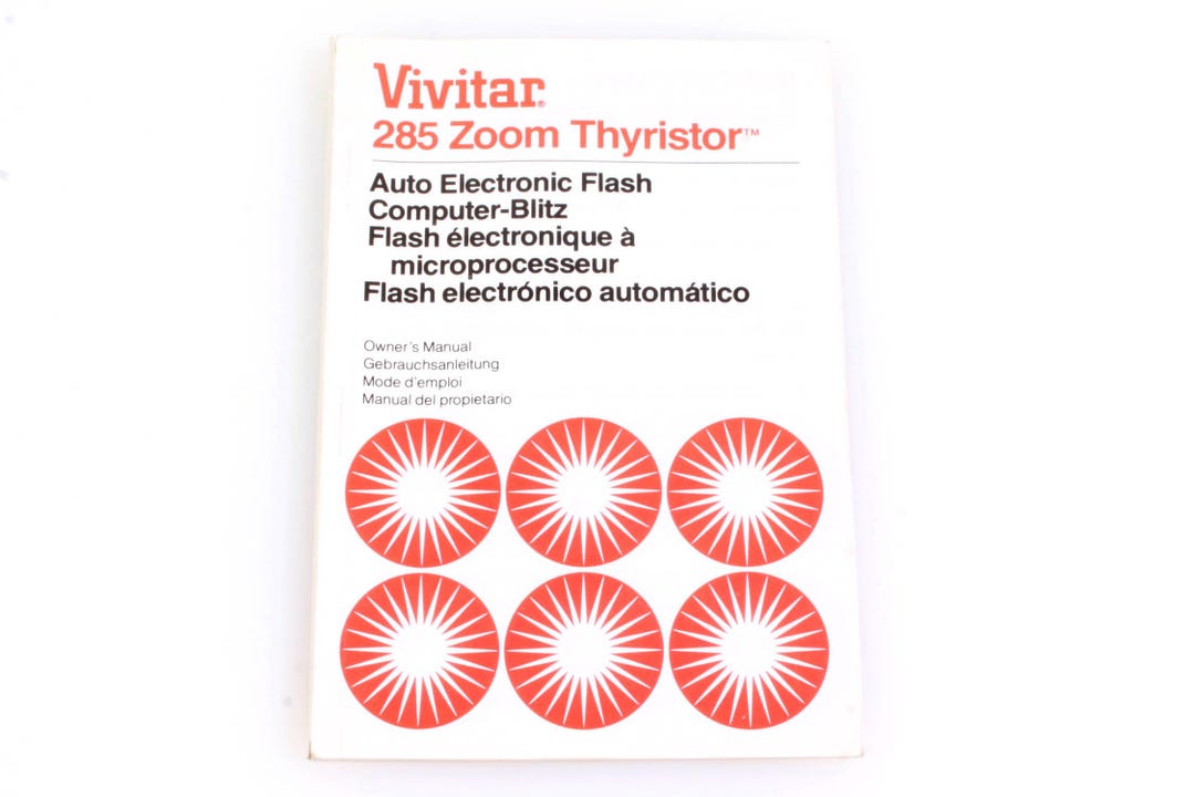 Vivitar 285 Zoom Thyristor Flash Manual - Etsy