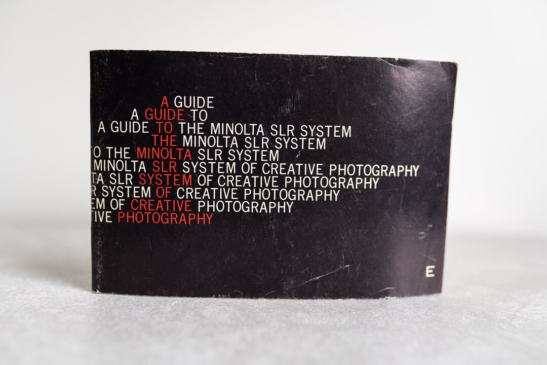A Guide to the Minolta SLR System of Creative Photography - Etsy
