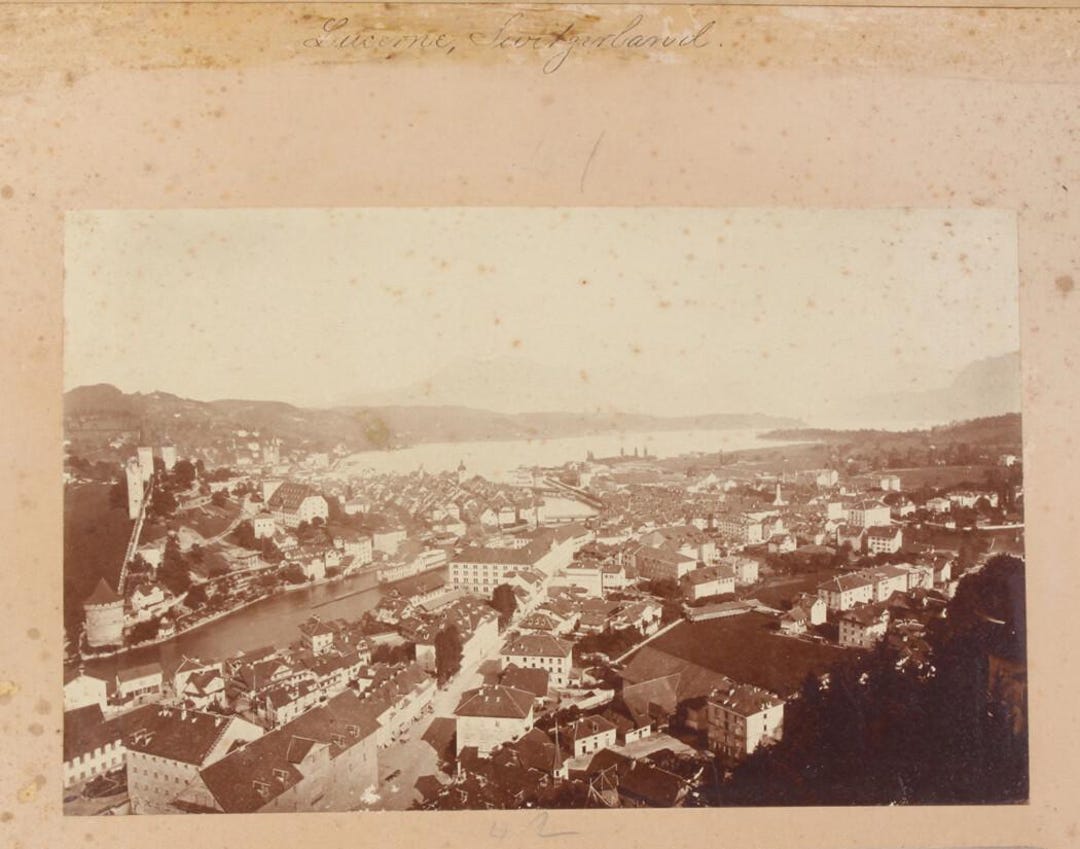 8x10 Reprint, Lucerne, Switzerland. Birds Eye View. - Etsy