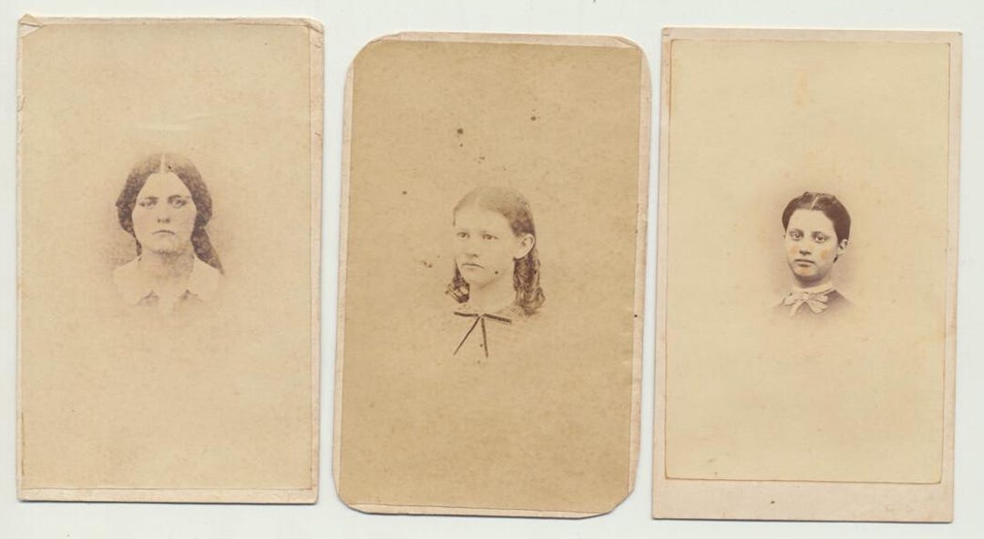Civil War Era Portraits. Deceased Women. Set of 3 CDV Prints. - Etsy