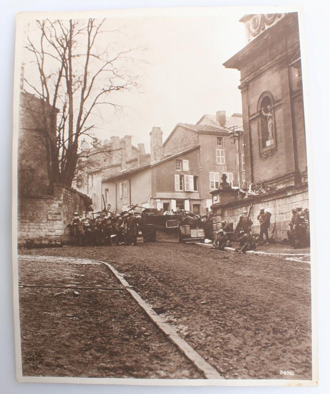 11x14 Photo of Wwi Barricade in Small Town W/ Soldiers - Etsy