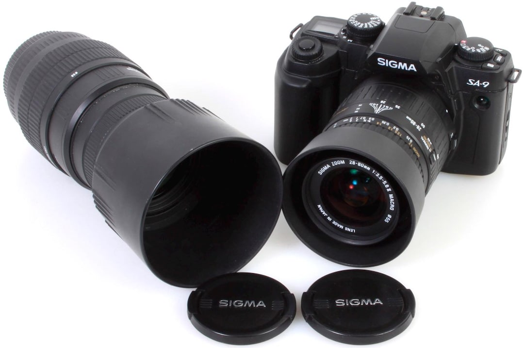 Sigma Film Camera W/ Wide/portrait & Telephoto Lenses, Hoods, Caps - Etsy