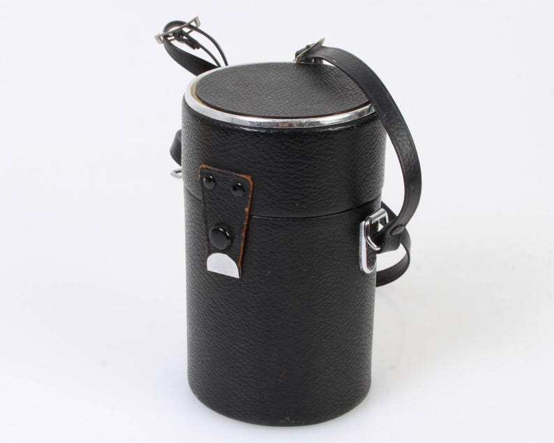 Vintage Leather Camera Lens Cases Set of 2 - Hard Shell, Travel ...