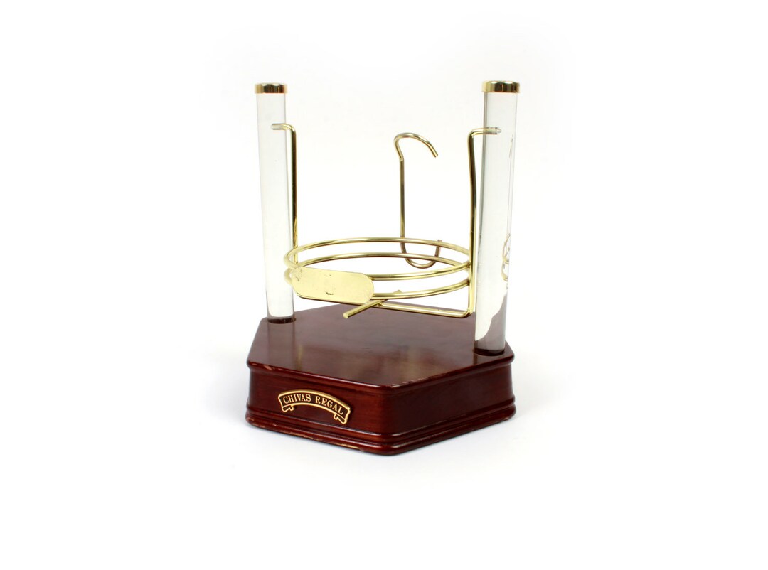 Chivas Regal Wood Advertising Bottle Holder Display Stand Cradle Swing ...