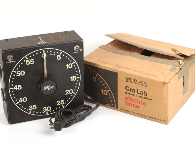Vintage Gralab Darkroom Timer Model 300 by Dimco Gray Co Old Black ...