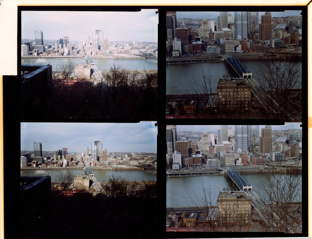 Set of 3 Vintage Contact Sheets Pittsburgh Cityscape - Etsy