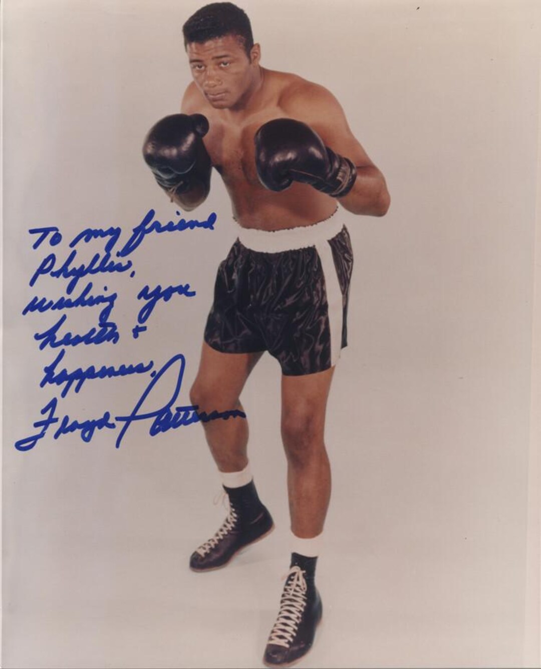 Signed 8x10 Photo of Famed Heavyweight Champion Boxer Floyd Patterson ...