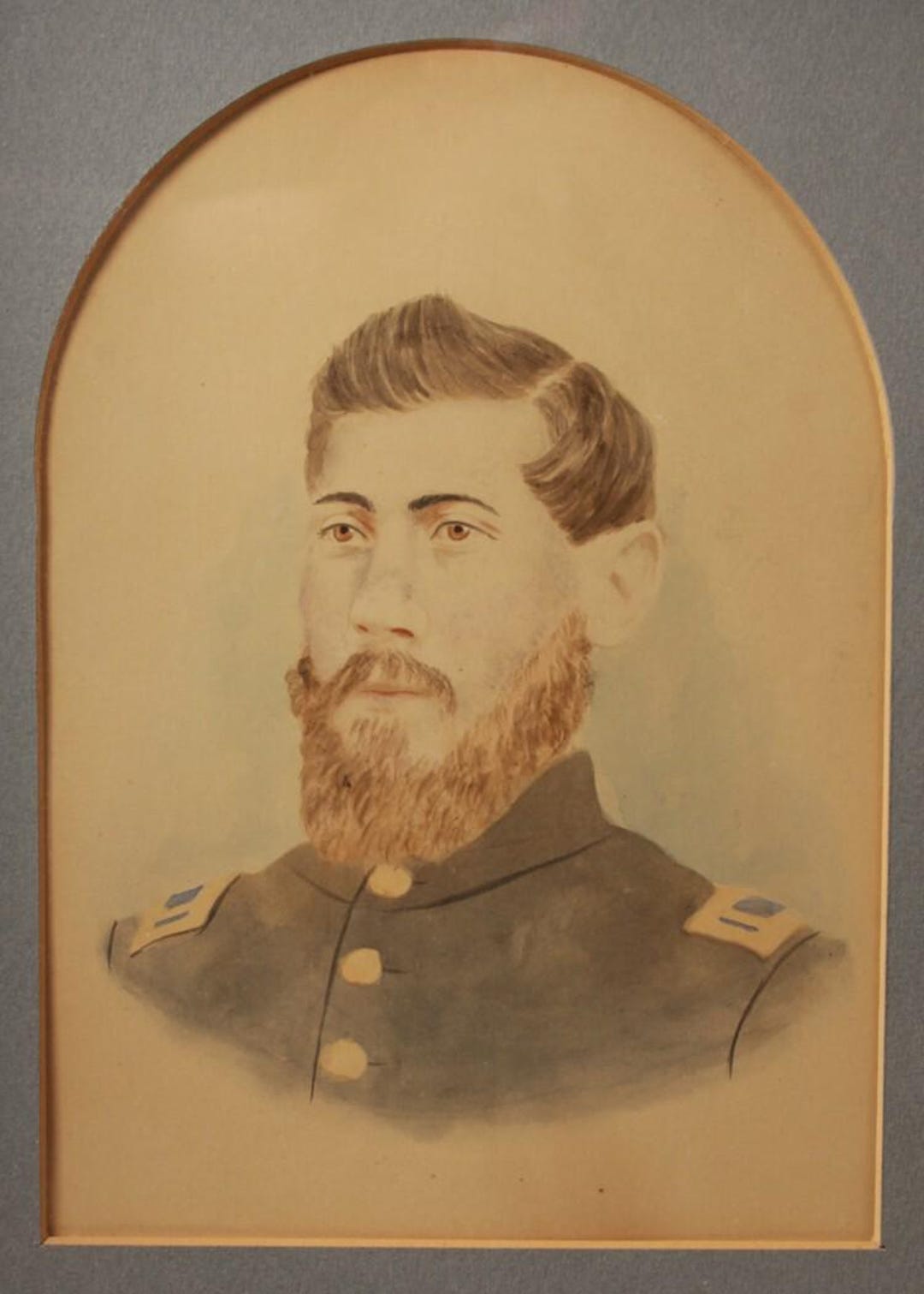 Tinted Salt Photo Portrait of Civil War Soldier in Shadow Box Frame - Etsy