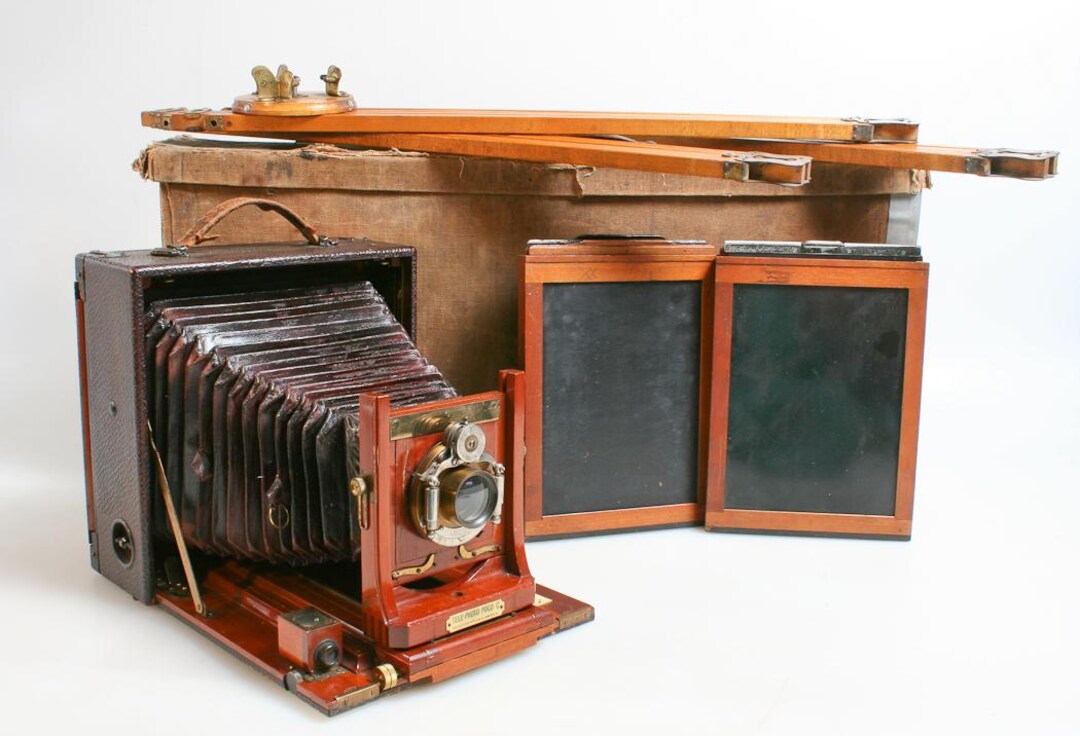 5X7 Camera With 2 Film Holder, Original Tripod and Case - Etsy