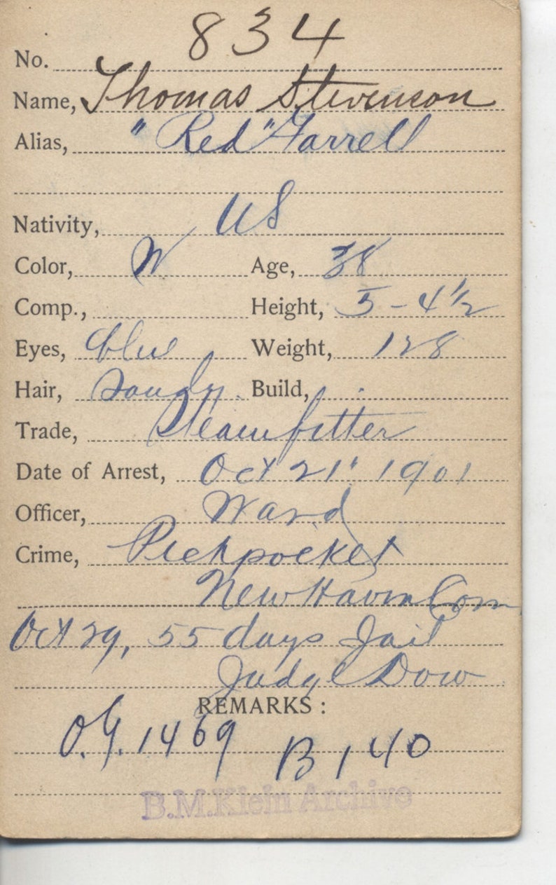 1901 Mugshot of Older Man Arrested for Pickpocketing New - Etsy