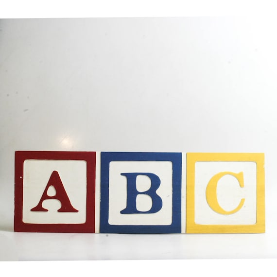 ABC Toy Block Wall Hanging//baby Portrait Prop//child Photo - Etsy