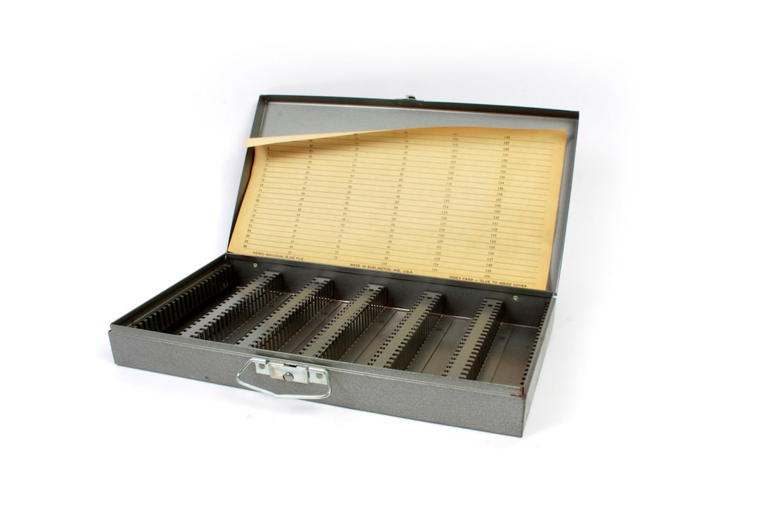 35mm Slide Metal Slide Box Holds 150 Slides - Etsy