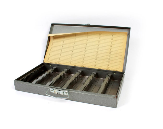 35mm Slide Metal Slide Box Holds 150 Slides - Etsy
