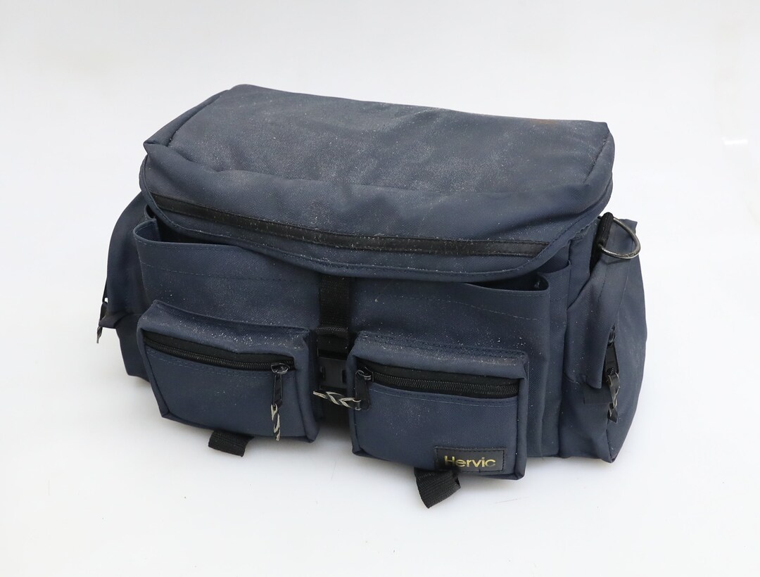 Vintage Hervic Navy Blue Camera Bag - Etsy