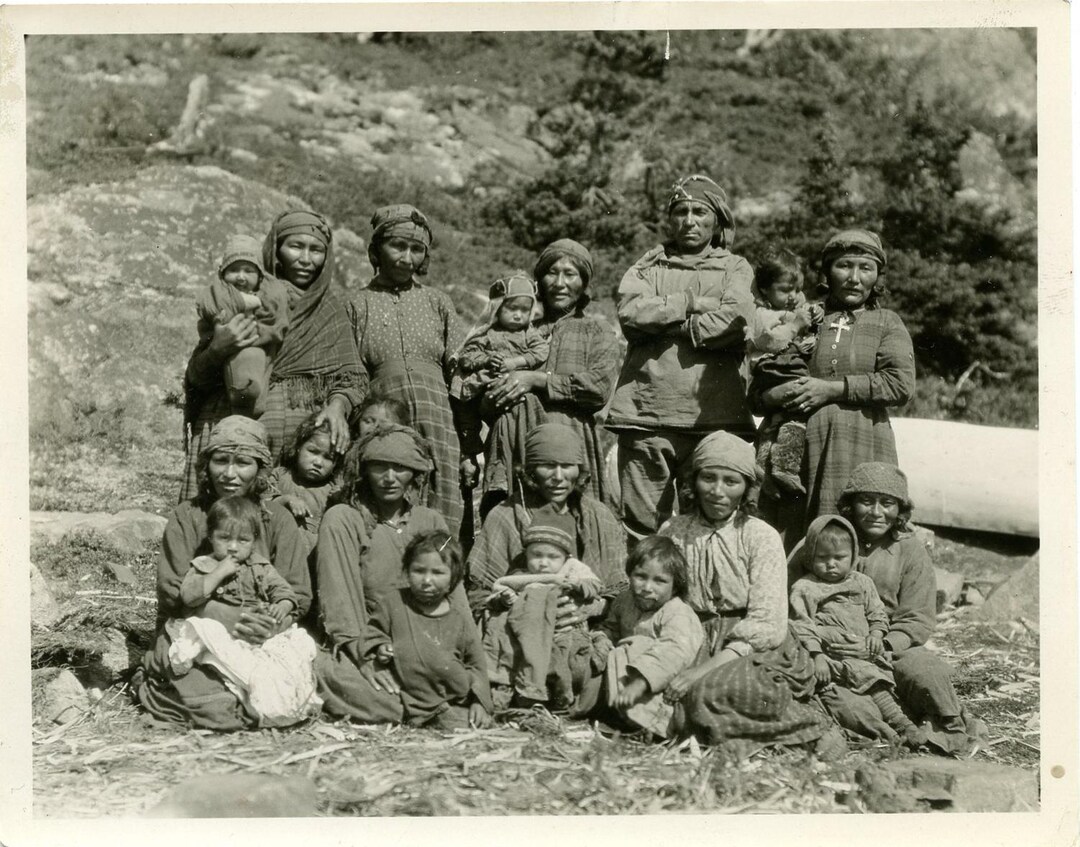 Vintage 1929 Photo Naskapi Innu Indigenous Tribe Subarctic Expedition ...
