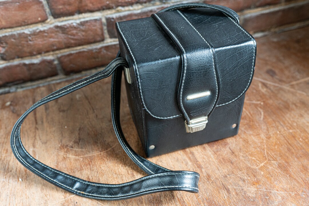 Vintage Black Hard Camera Case W/ Strap - Circa 1970s - Etsy