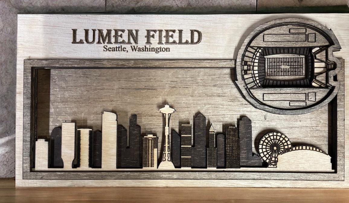 Football Stadium, 3D Model, Football Field, Laser Cut Football Stadium ...