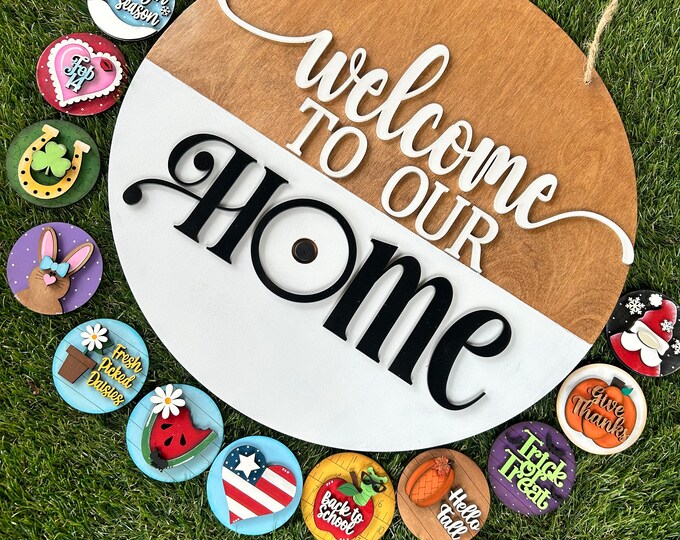 Interchangeable Welcome Sign, Housewarming Gift, Wedding Gift ...