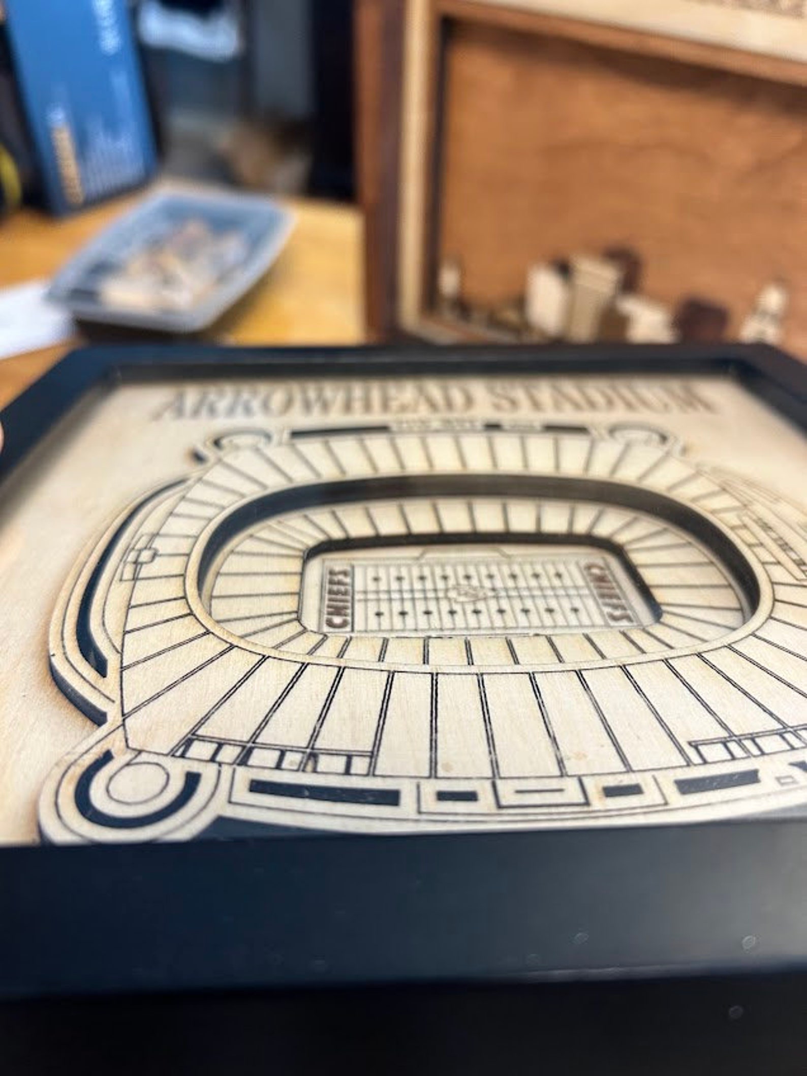 Football Stadium, 3D Model, Football Field, Laser Cut Football Stadium ...
