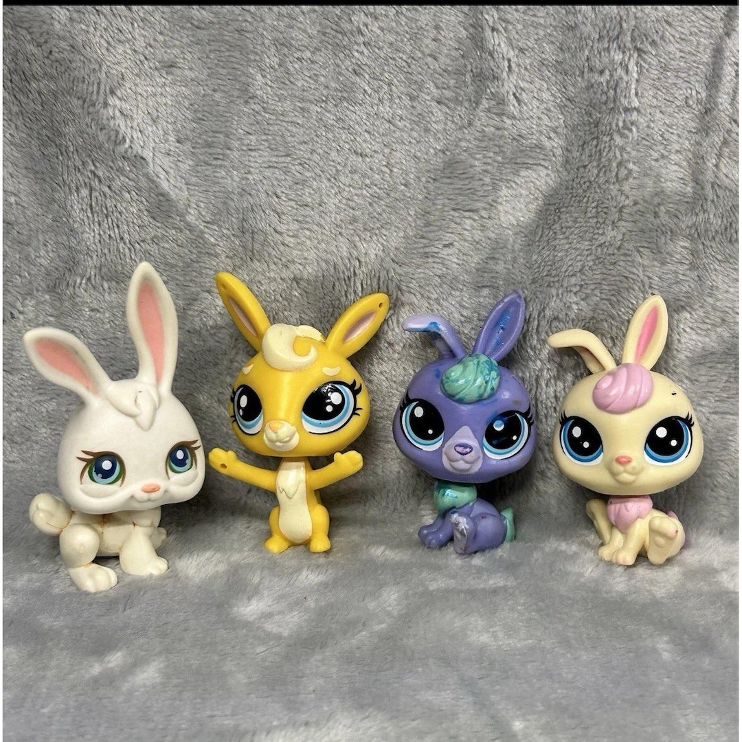 Vintage Littlest Pet Shop Bunny Figures – Set of 4 LPS Rabbits - Etsy